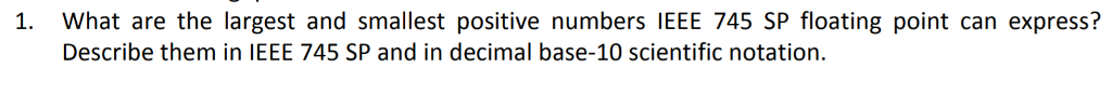 Solved 1. What are the largest and smallest positive numbers | Chegg.com