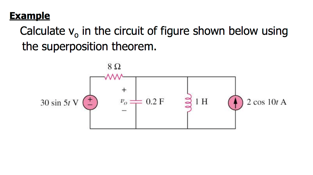 Solved Example Calculate vo in the circuit of figure shown | Chegg.com