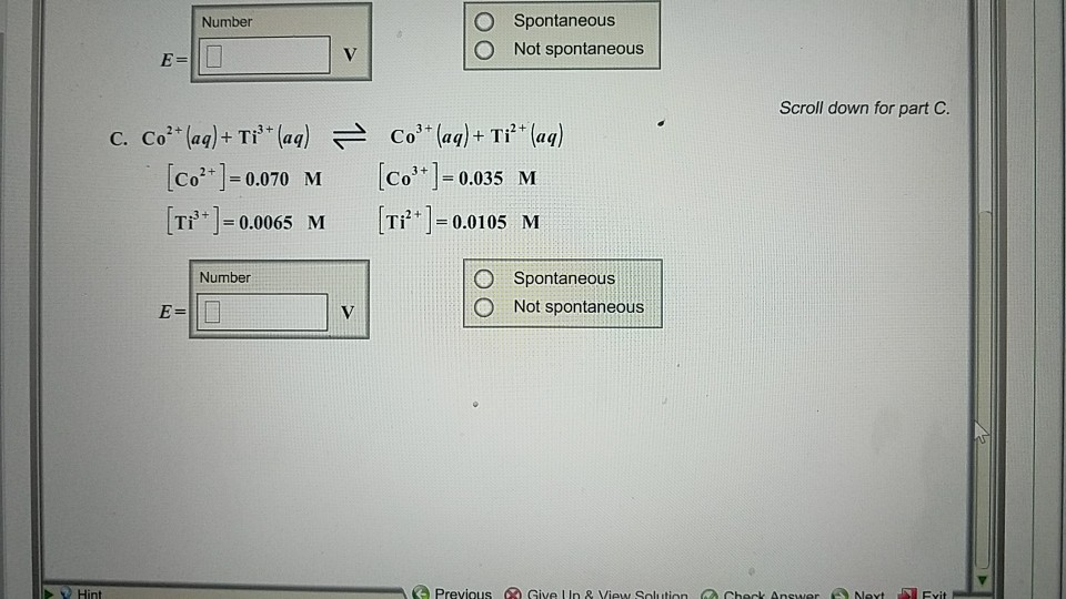 Solved Question 11 Of 18 Map Calculate The Cell Potential