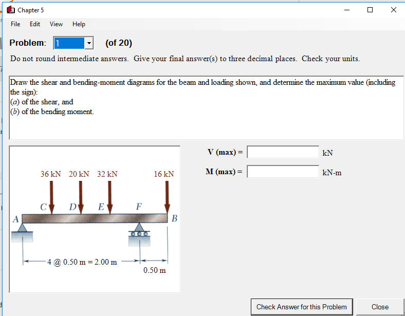 Solved Chapter 5 File Edit View Help Problem (of 20) Do not | Chegg.com