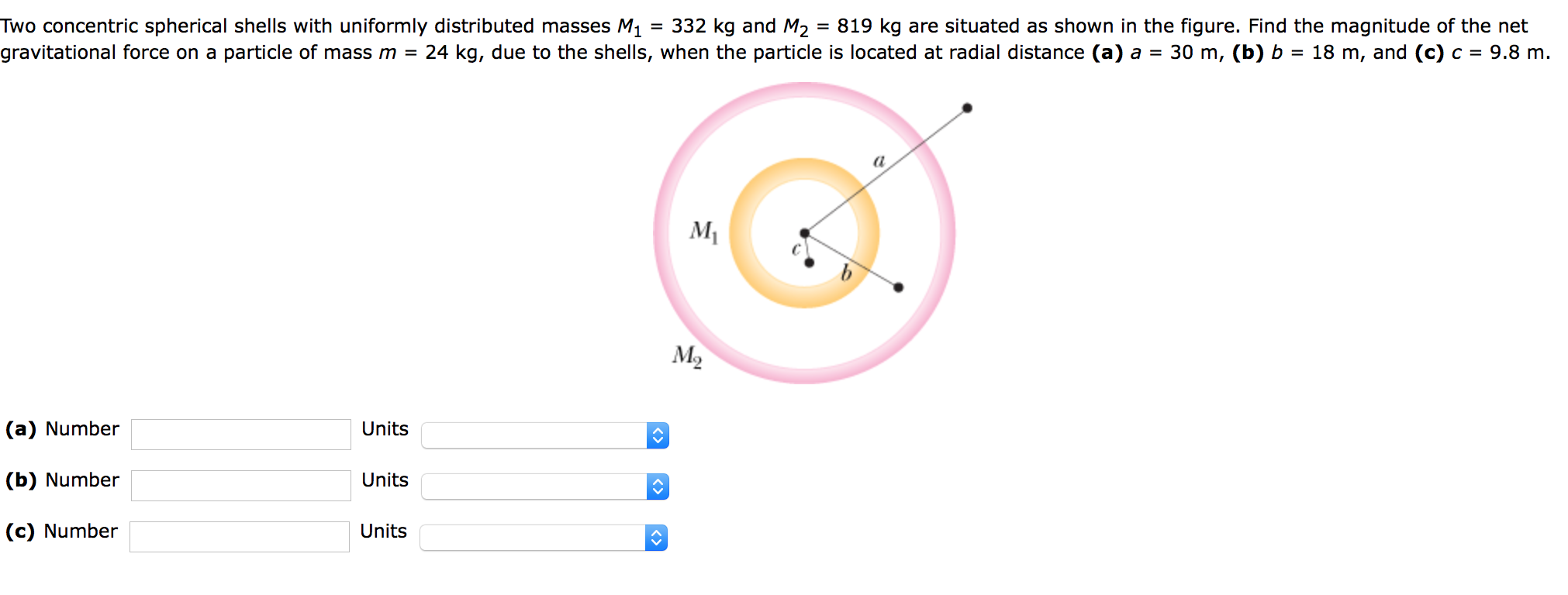Solved Two concentric spherical shells with uniformly | Chegg.com