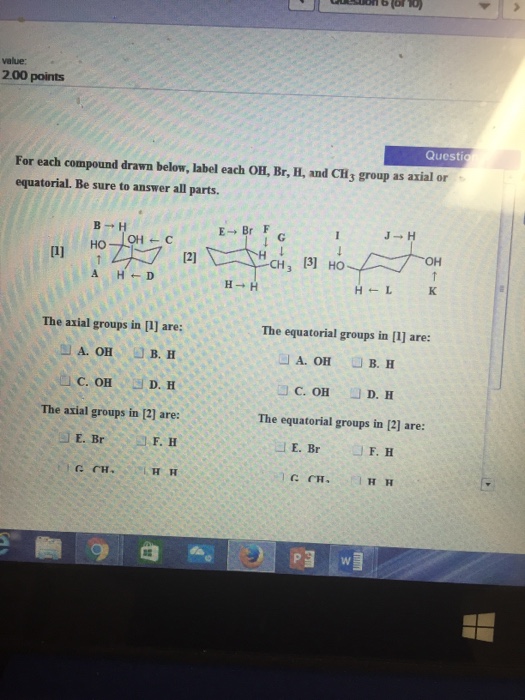Solved For each compound drawn below, label each OH, Br, H | Chegg.com