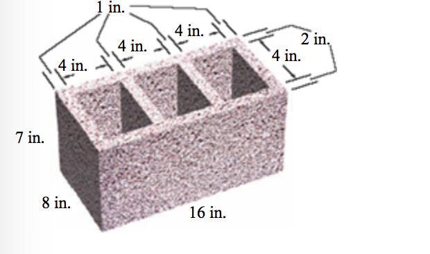 Solved Find the surface area and the volume of the cement | Chegg.com
