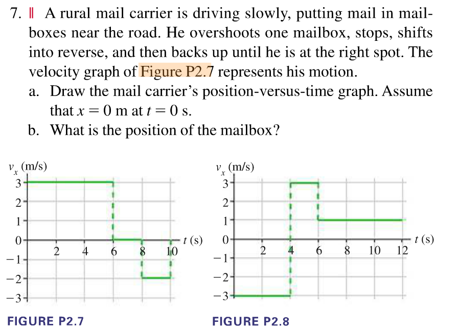 Solved A rural mail carrier is driving slowly, putting mail | Chegg.com