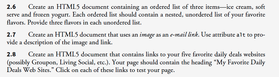 Solved Create An Html5 Document Containing An Ordered List 3525