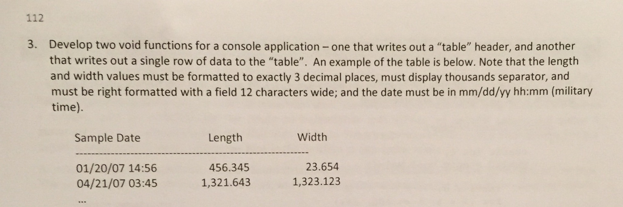 Solved Develop two void functions for a console application | Chegg.com