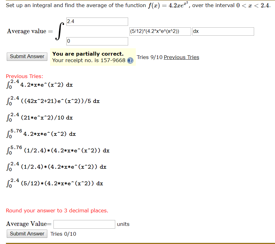 Solved Set up an integral and find the average of the | Chegg.com