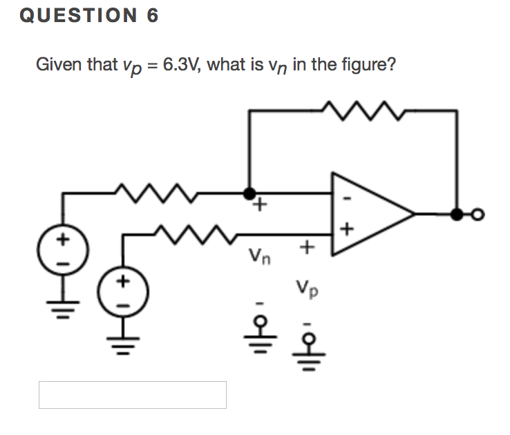 Solved QUESTION 4 For the ideal op amp model with vg 2.3V, | Chegg.com