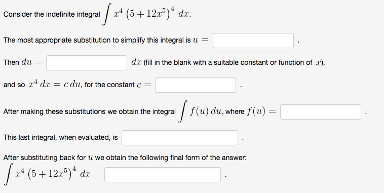 Solved Consider the indefinite integral integral x^4(5 + | Chegg.com Solved Consider the indefinite integral integral x^4(5 + | Chegg.com
