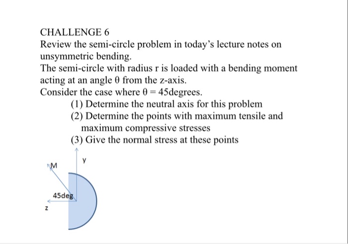 Solved CHALLENGE 6 Review the semi-circle problem in today's | Chegg.com