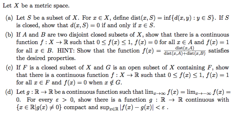 Solved Let X Be A Metric Space A Let S Be A Subset Of X
