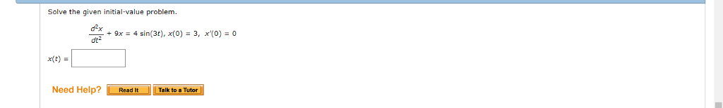 Solved Solve the given initial-value problem. | Chegg.com
