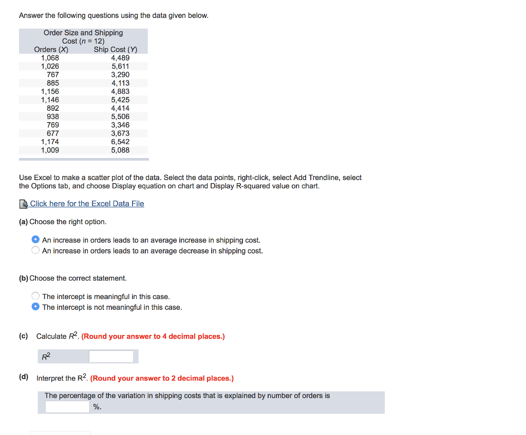 Solved Answer the following questions using the data given | Chegg.com