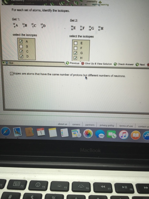 Solved Far each set of atoms, identify the isotopes. Set 1: | Chegg.com