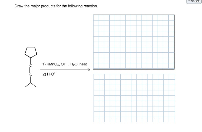 Solved Draw the major products for the following reaction. | Chegg.com