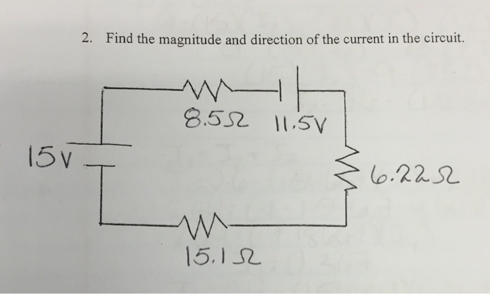 Solved Find the magnitude and direction of the current in | Chegg.com