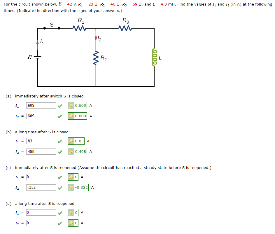 Solved For the circuit shown below, ? = 42 V, R1-23 ?, R2 = | Chegg.com