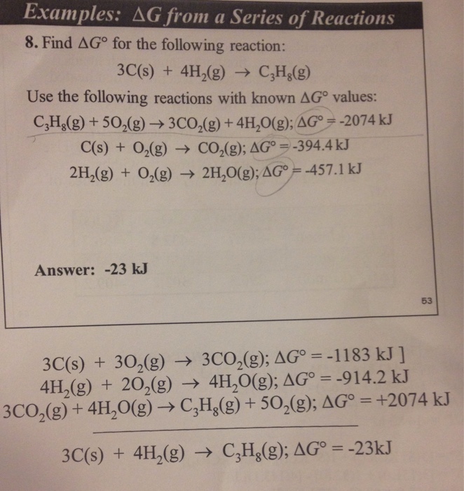 Solved Find delta G for the following reaction:3C(s)+ 4H2(g) | Chegg.com