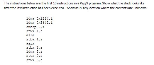 Solved The instructions below are the first 10 instructions | Chegg.com