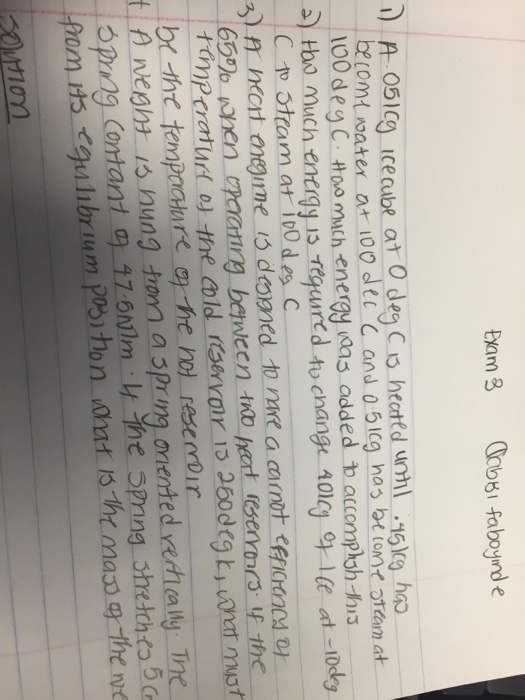 Solved A .05 kg ice cube at 0 deg C is heated until .45 kg | Chegg.com