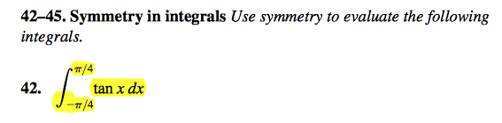 Solved Symmetry in integrals Use symmetry to evaluate the | Chegg.com