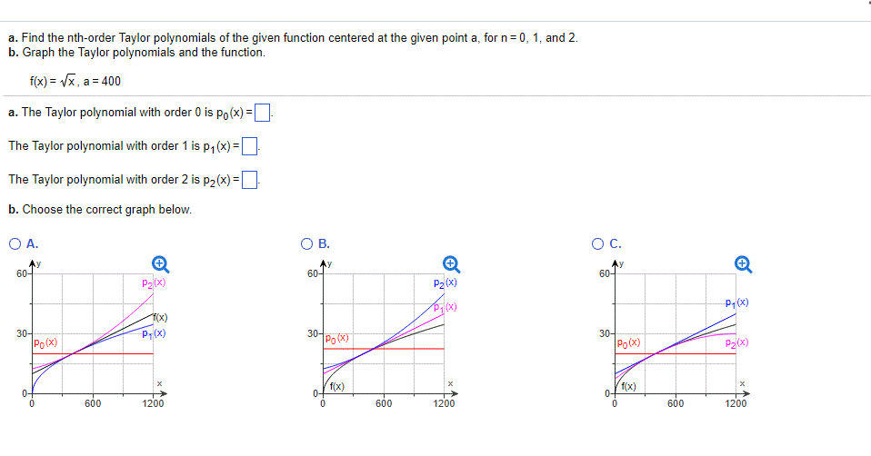 Solved a. Find the nth-order Taylor polynomials of the | Chegg.com