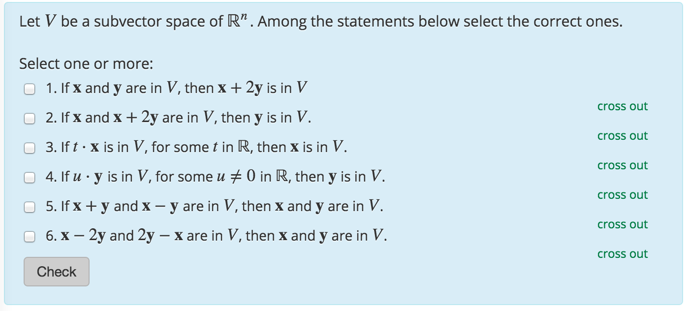 Solved Let V be a subvector space of ?n. Among | Chegg.com