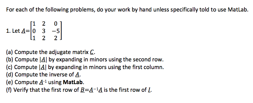 Solved For each of the following problems, do your work by | Chegg.com