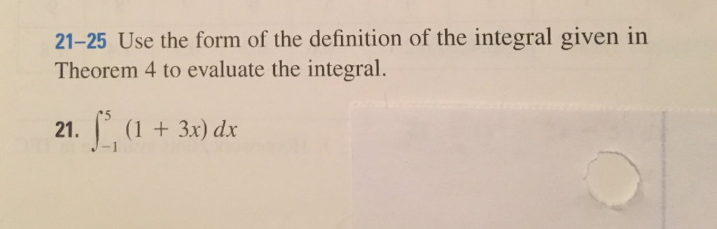 Solved Use the form of the definition of the integral given | Chegg.com