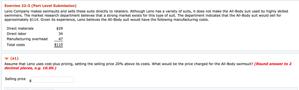 Solved Exercise 22-3 (Part Level Submission) Leno Company | Chegg.com