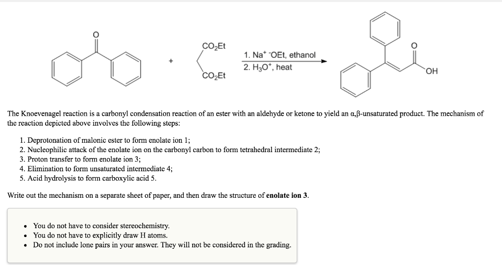 Solved CO2Et 1. Na* OEt, ethanol 2. H3O", heat OH CO2Et The | Chegg.com