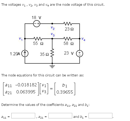 Solved The voltages v1 , v2, v3 and v4 are the node voltage | Chegg.com