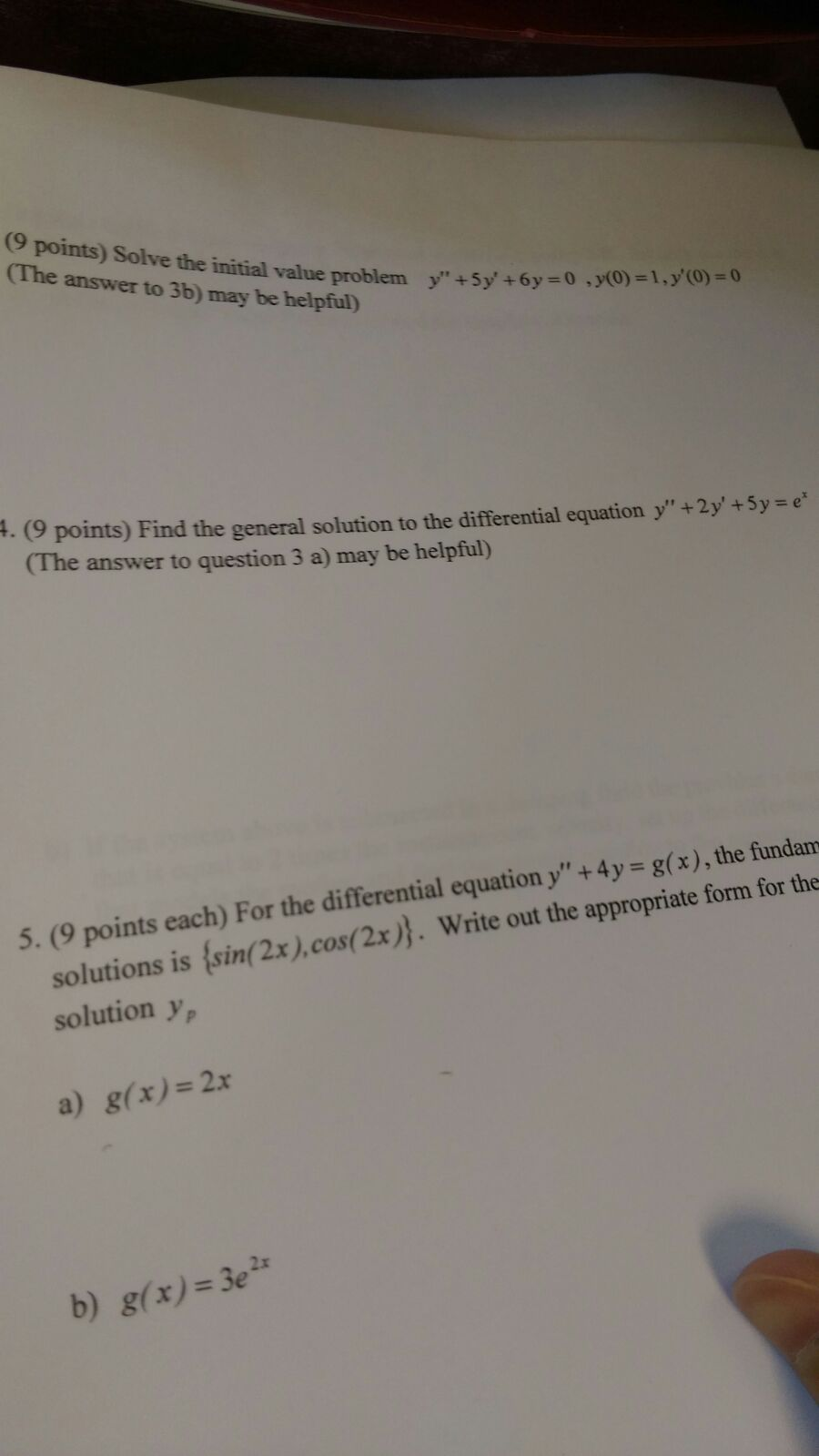 Solved Solve The Initial Value Problem Y5y6y0