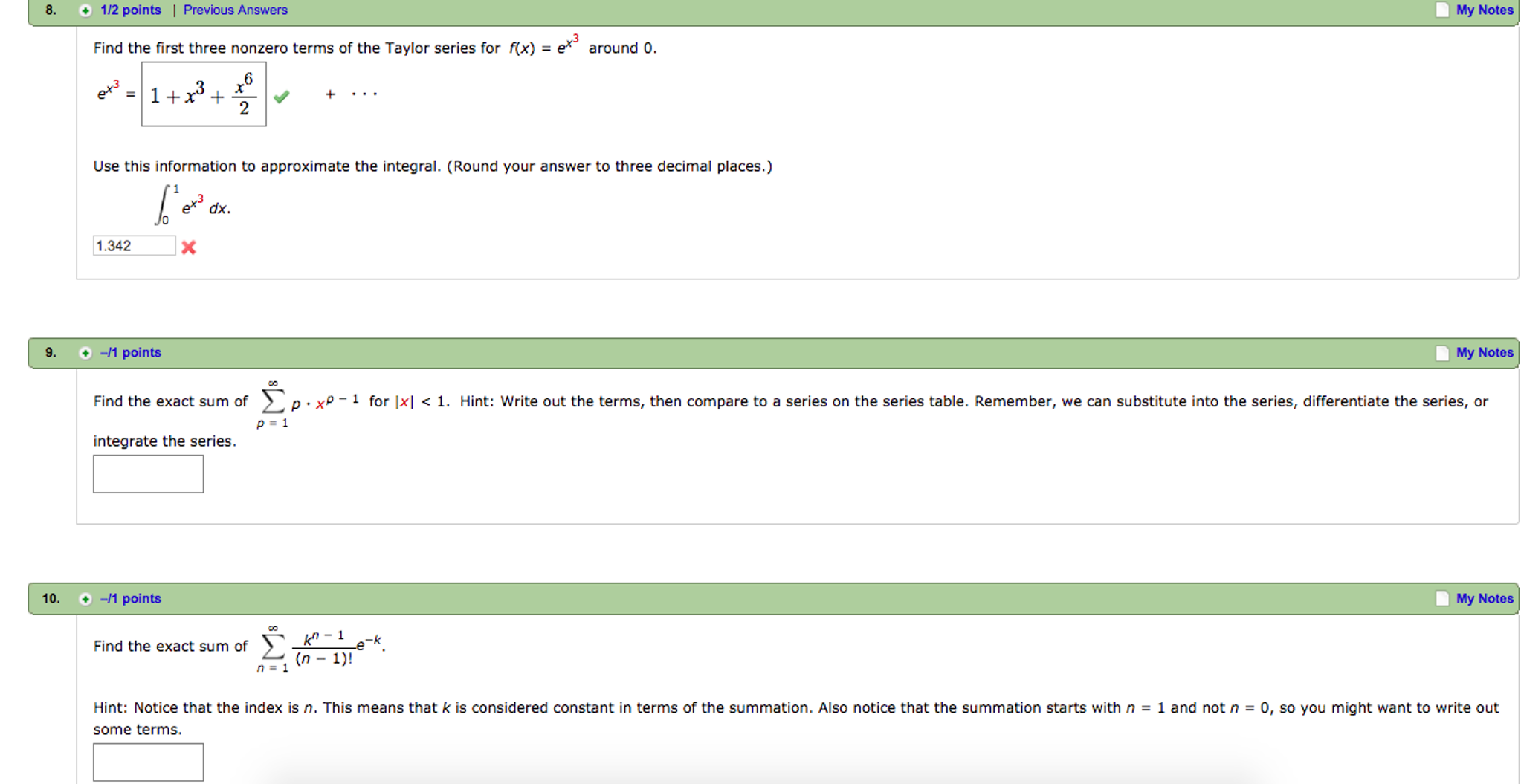 Solved Find the first three nonzero terms of the Taylor | Chegg.com