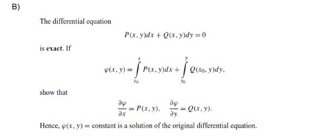 Solved The differential equation P(x, y)dx + Q(x, y)dy = 0 | Chegg.com