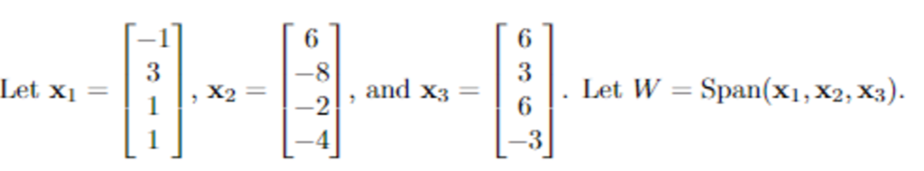 Solved Find the vector in W that is closest to b | Chegg.com
