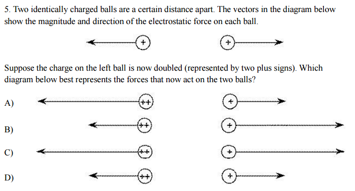 Solved Two identically charged balls are a certain distance | Chegg.com