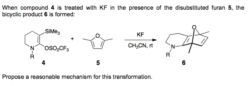 Solved When compound 4 is treated with KF in the presence of | Chegg.com