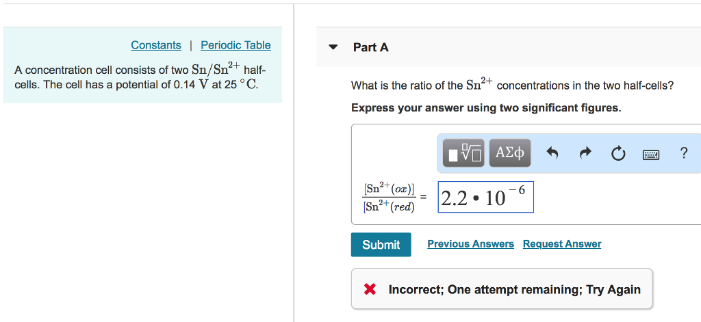 Solved Constants|Periodic Table Part A What is the ratio of | Chegg.com