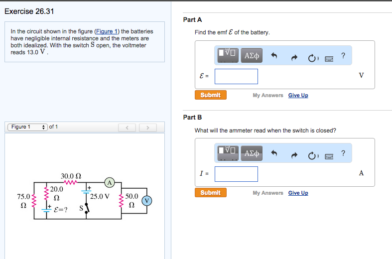 Solved In the circuit shown in the figure (Figure 1) the | Chegg.com