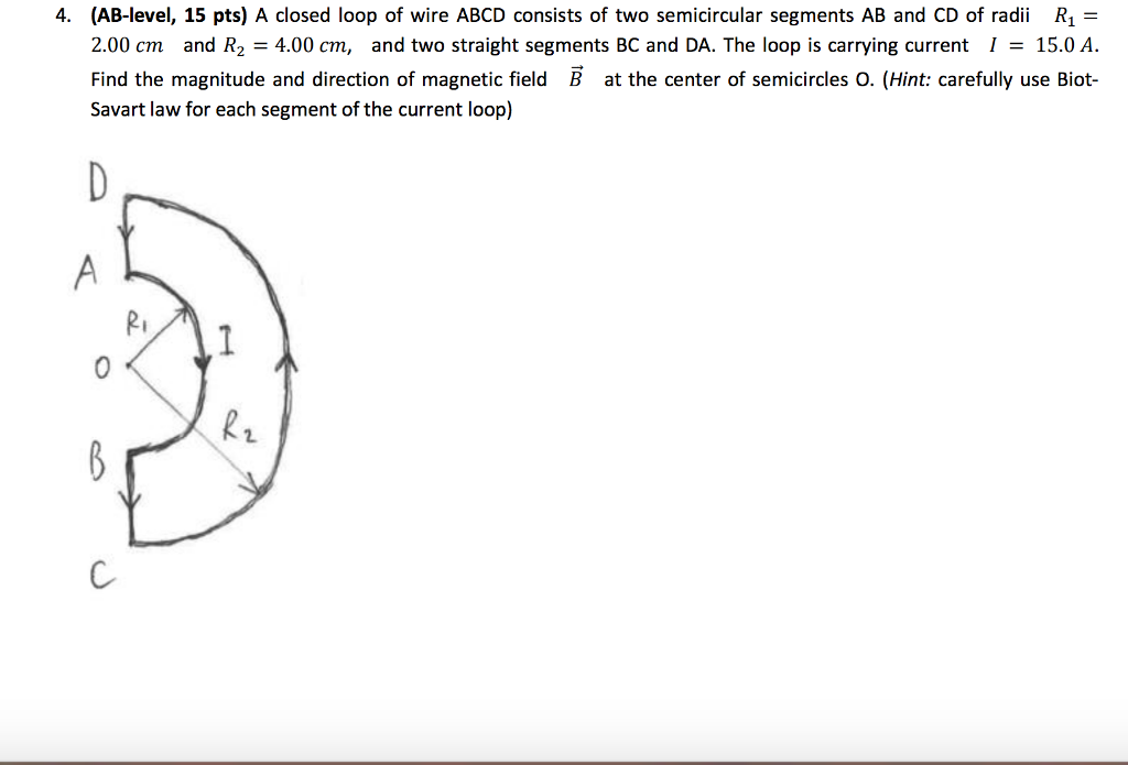 Solved A closed loop of wire ABCD consists of two | Chegg.com