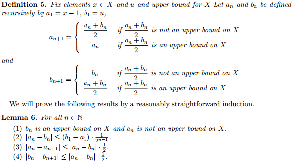 Solved Definition 5. Fir elements x X and u and upper bound | Chegg.com