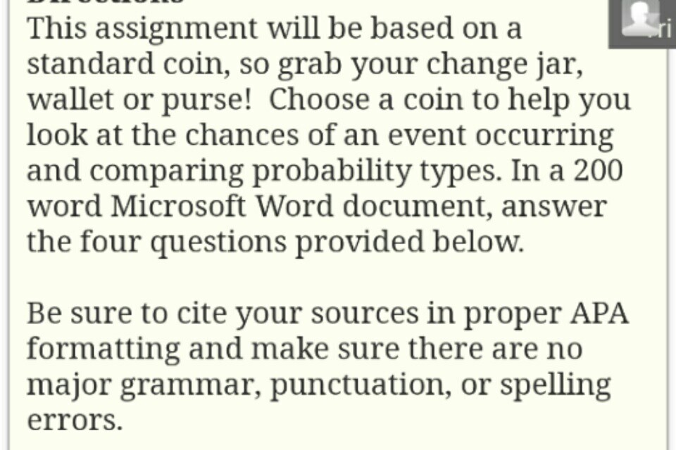 Solved This assignment will be based on a standard coin, so | Chegg.com