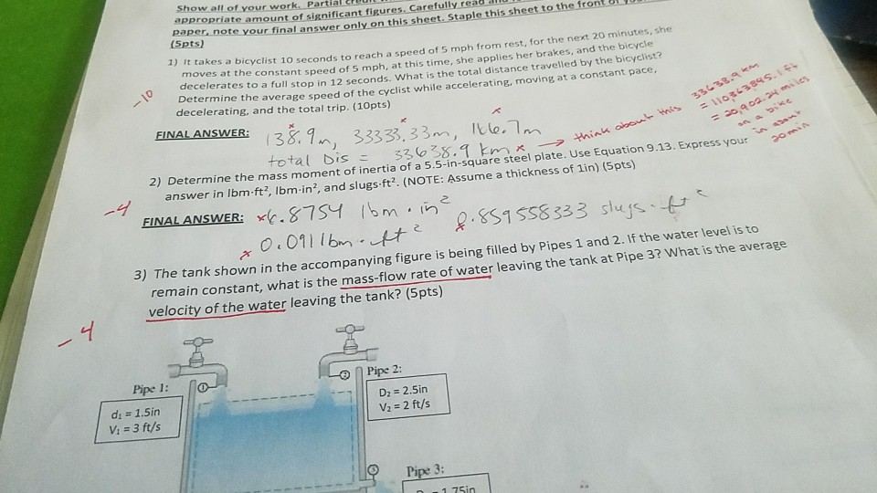 Solved Show all of your work, Partial ru appropriate amount | Chegg.com