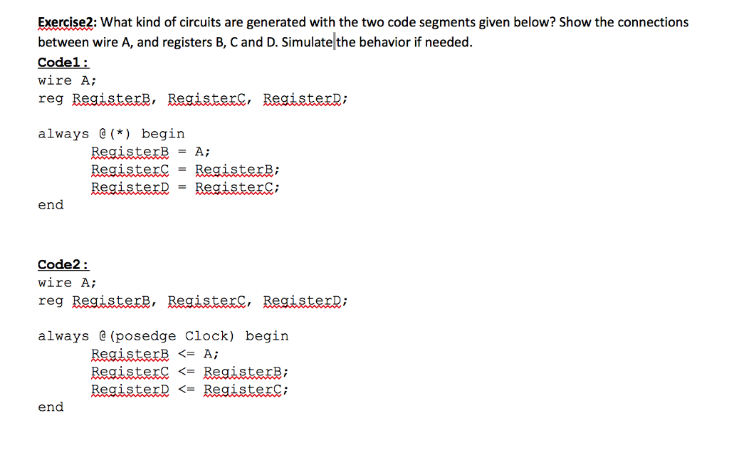 Solved Exercise2: What kind of circuits are generated with | Chegg.com