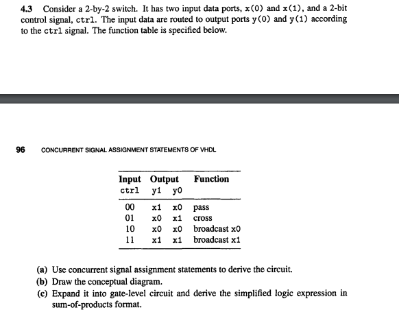 Solved Consider a 2-by-2 switch. It has two input data | Chegg.com