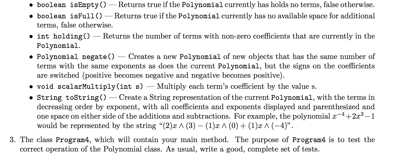 Solved Polynomial Representation in Java. I have no idea how | Chegg.com