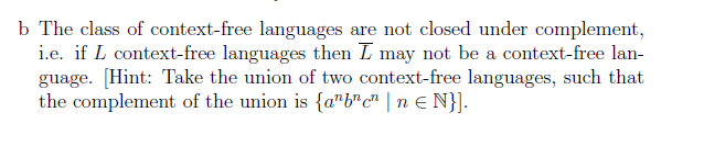 Solved b The class of context-free languages are not closed | Chegg.com