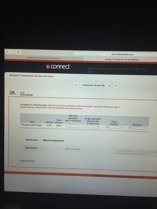 Solved Complete the following table: (Round net price | Chegg.com