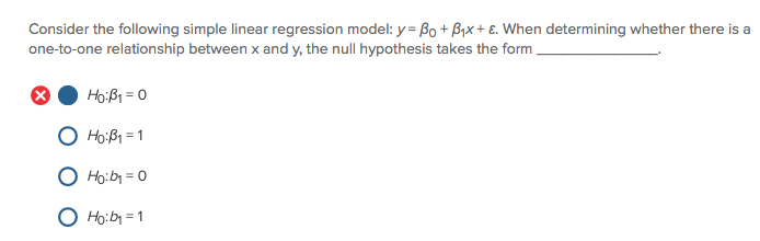 Solved Consider the following simple linear regression | Chegg.com